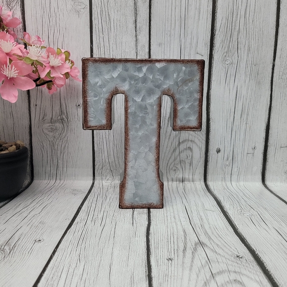 Hobby Lobby | Wall Decor | Rustic Galvanized Metal Letter T Wall Decor ...